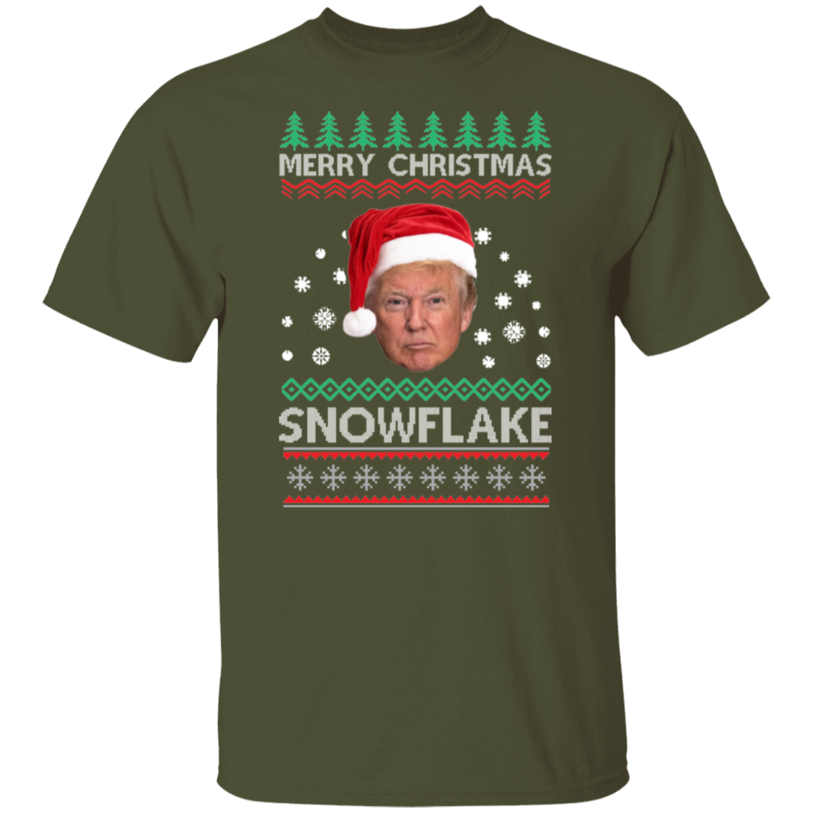 Trump Snowflake Christmas Shirt | Funny Trump Shirts | Trump Christmas ...
