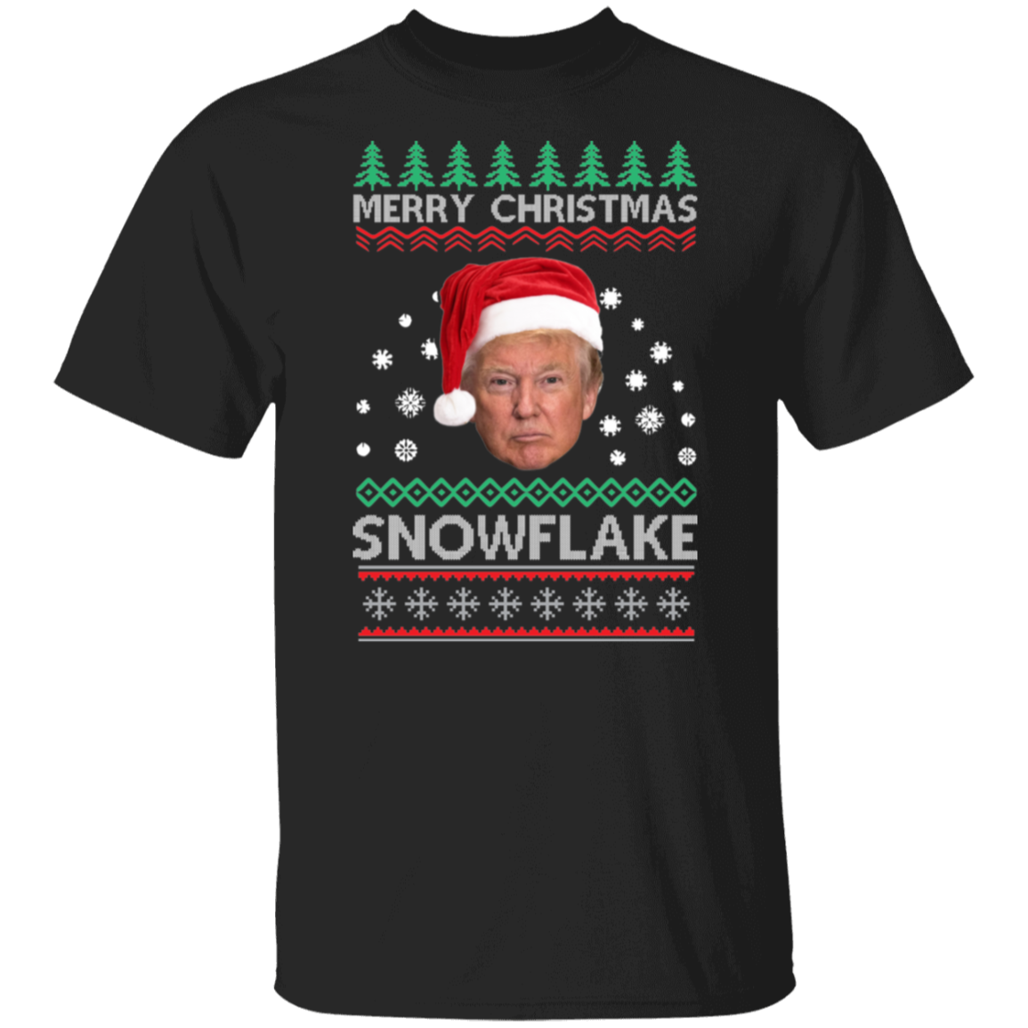 Trump Snowflake Christmas Shirt | Funny Trump Shirts | Trump Christmas ...